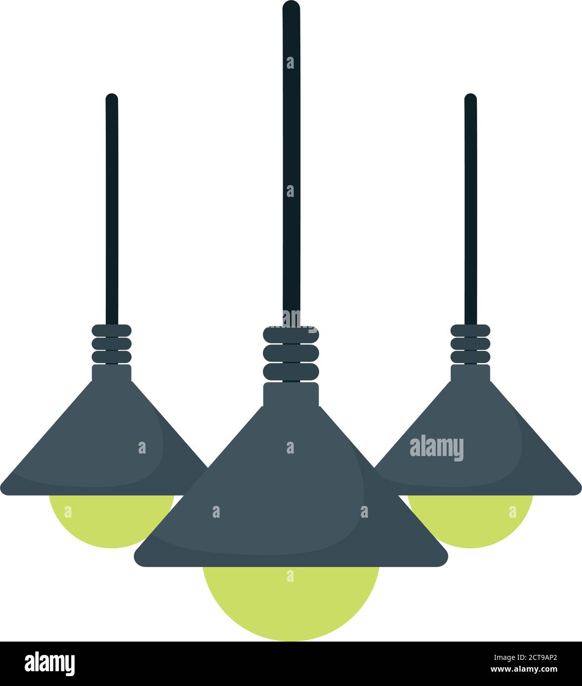 ceiling lamps bulb lights decoration isolated design white background ...