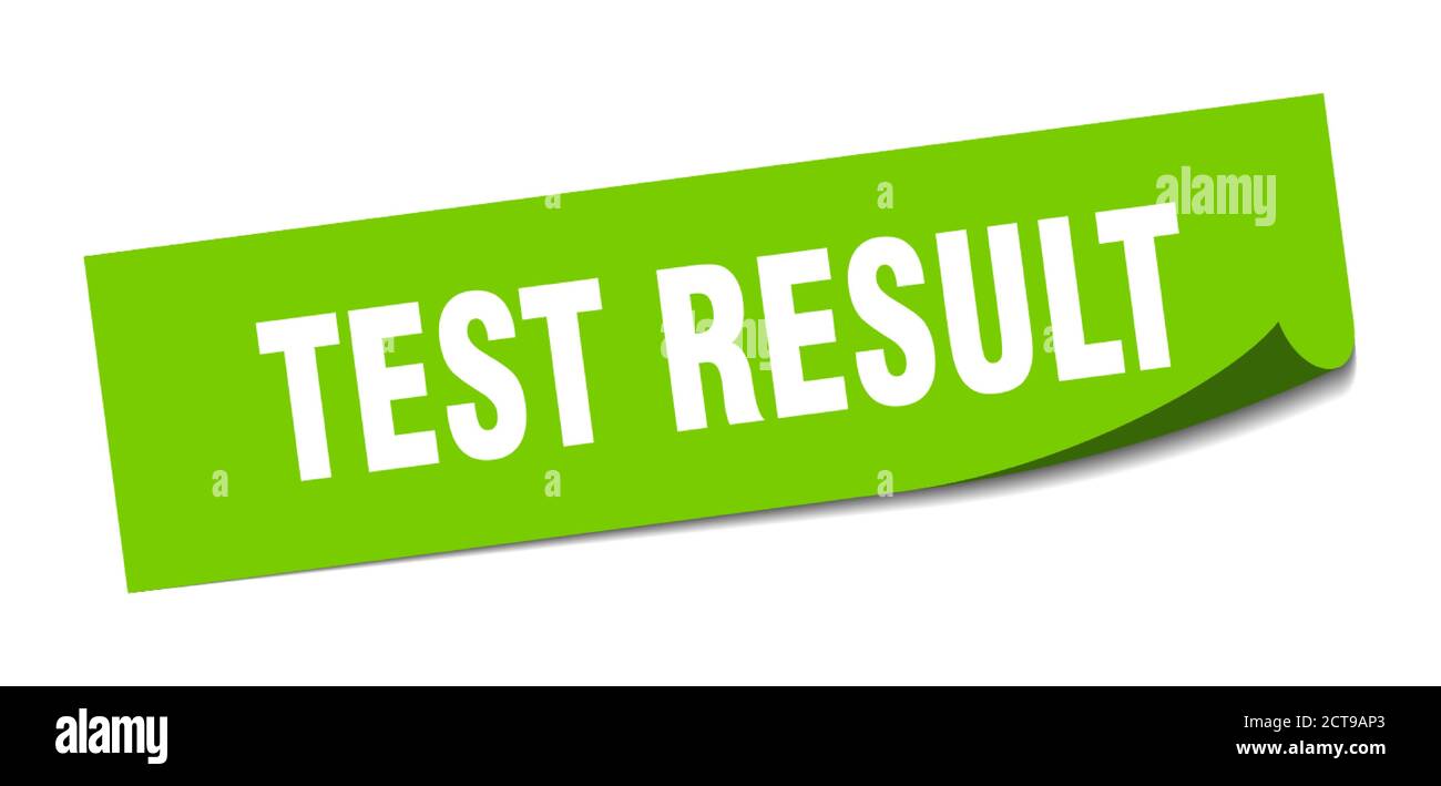 test result sticker. square isolated peeler sign. label Stock Vector ...