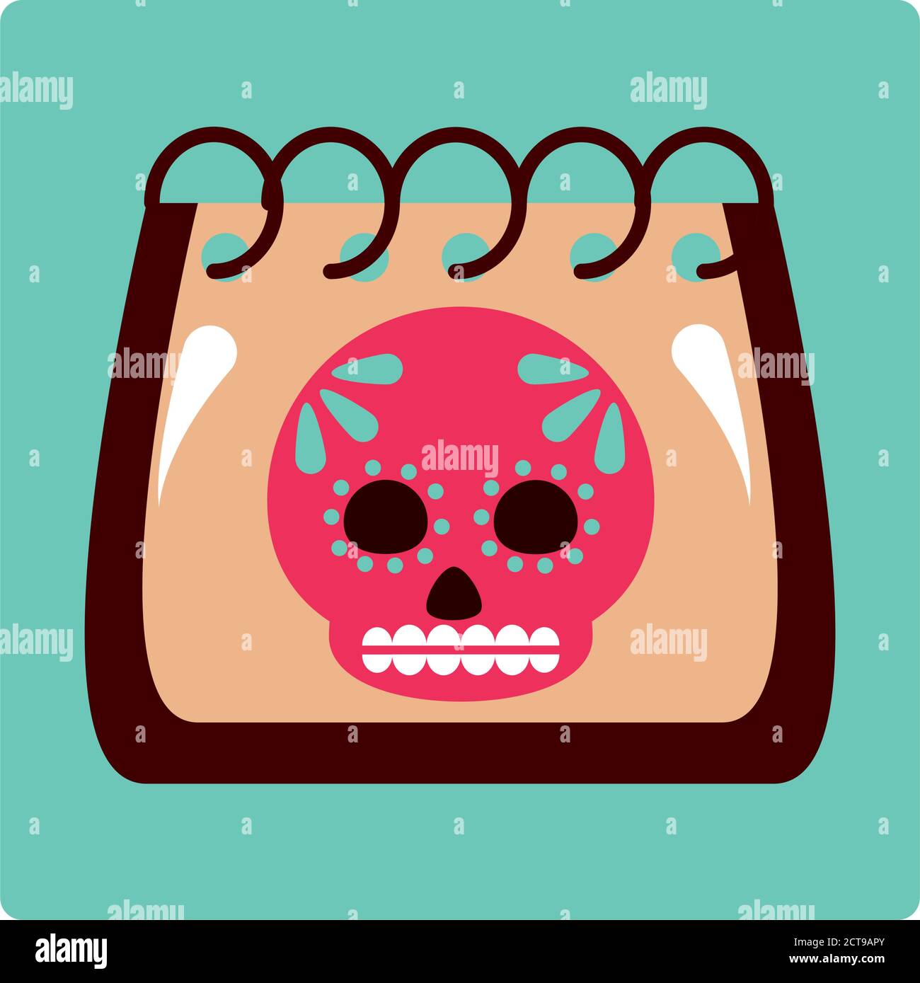 day of the dead, skull in calendar reminder festival, mexican ...