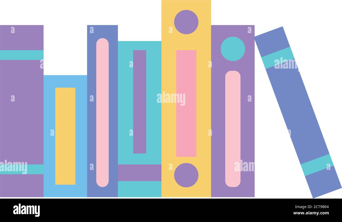 books literature encyclopedia isolated design white background vector ...