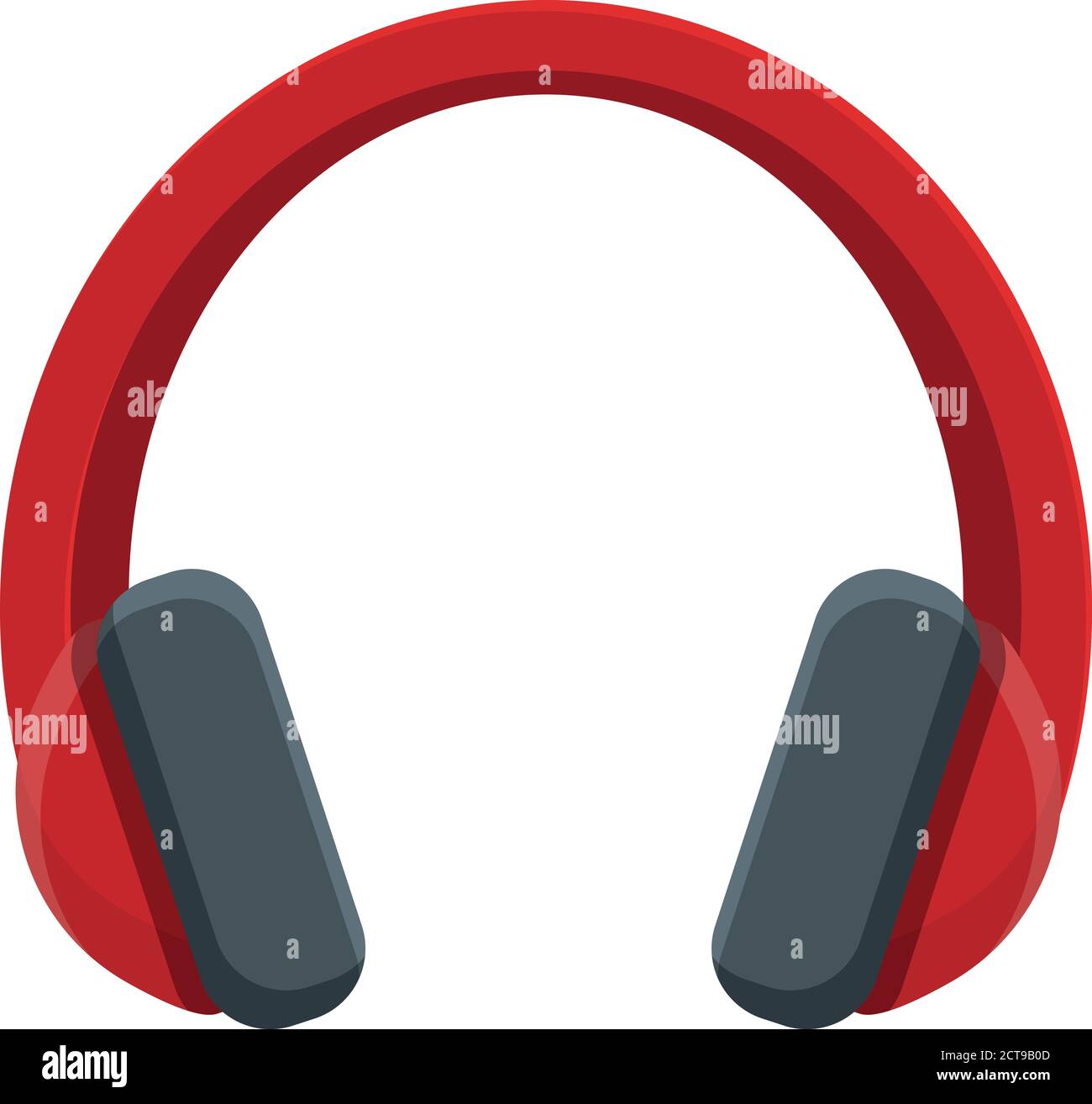 Red headset icon. Cartoon of red headset vector icon for web design ...
