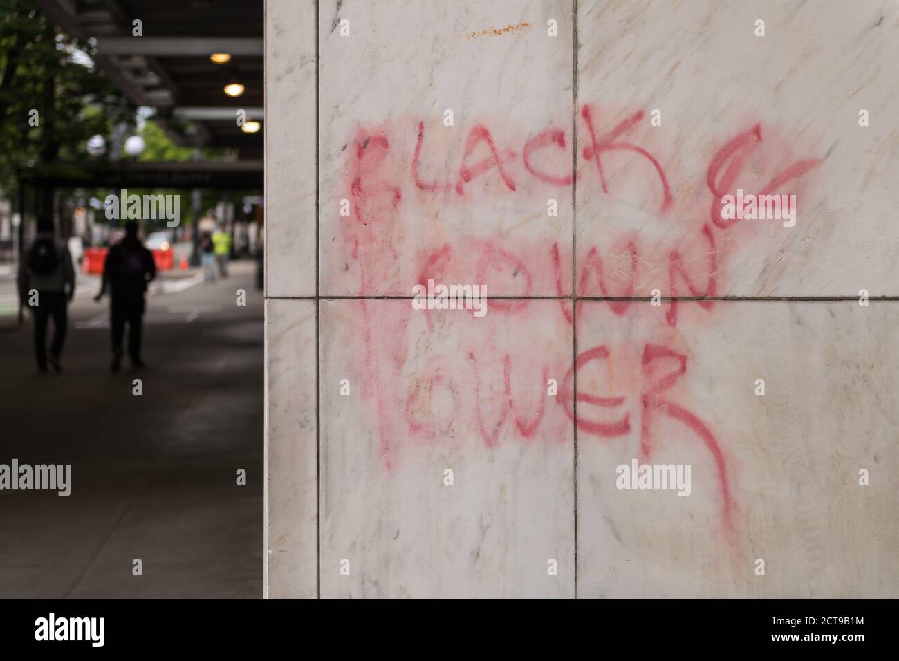 Seattle, USA Jun 3, 2020: Graffiti in downtown from the may 30th ...