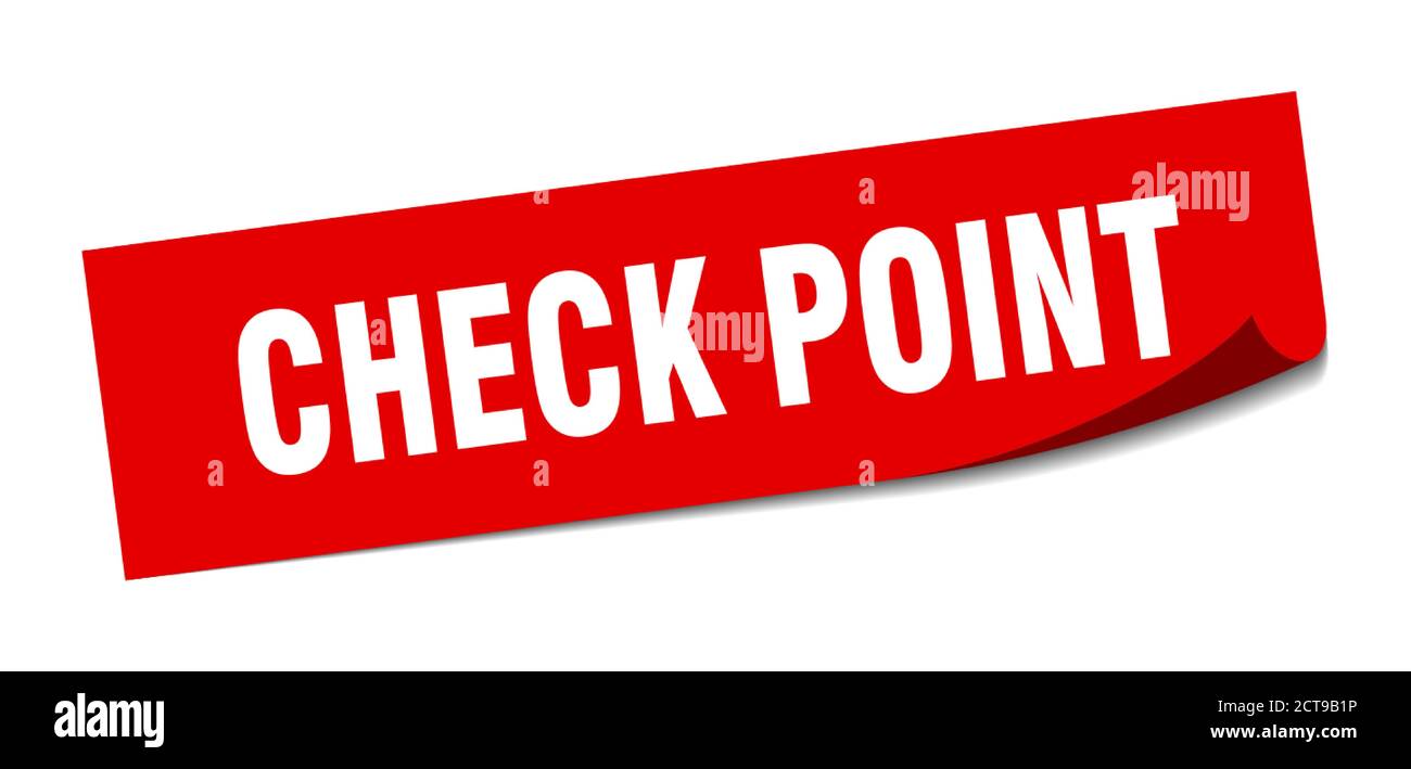 check point sticker. square isolated peeler sign. label Stock Vector ...