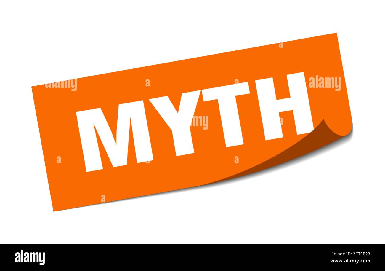 myth sticker. square isolated peeler sign. label Stock Vector Image ...