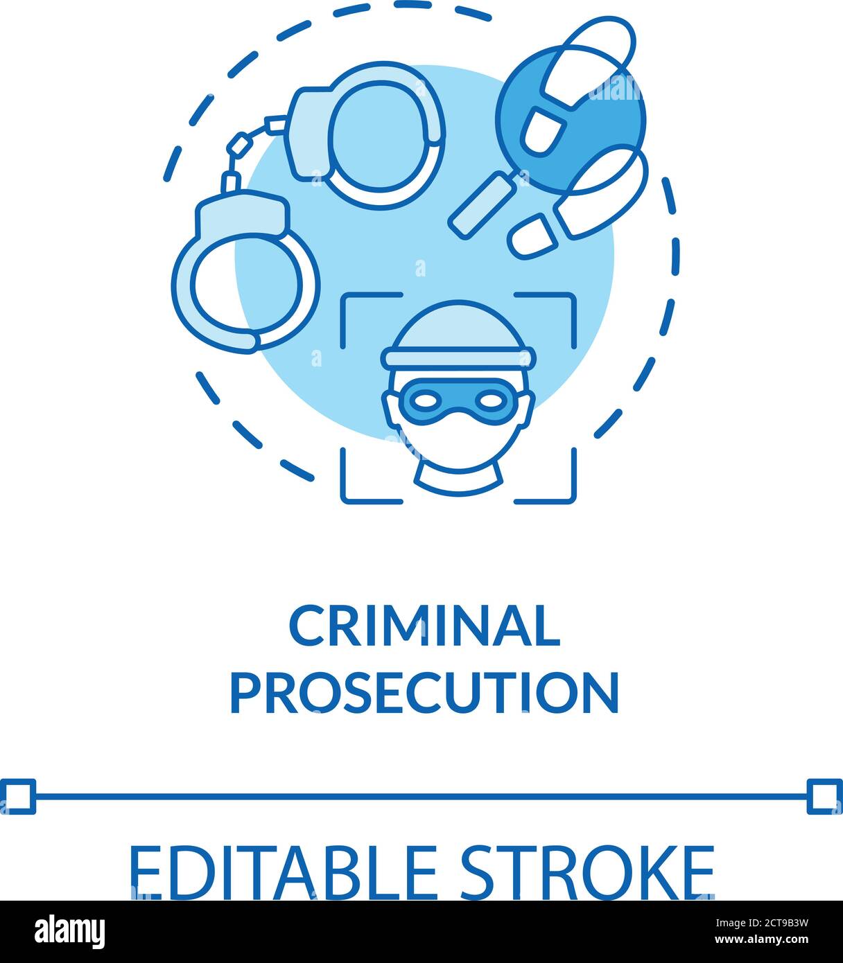 Criminal prosecution concept icon Stock Vector Image & Art - Alamy