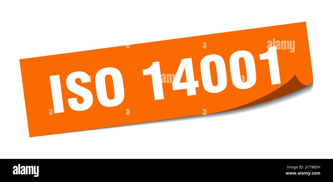 iso 14001 sticker. square isolated peeler sign. label Stock Vector ...