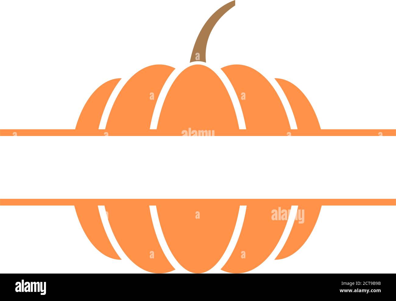 Pumpkin monogram design template vector isolated illustration Stock ...