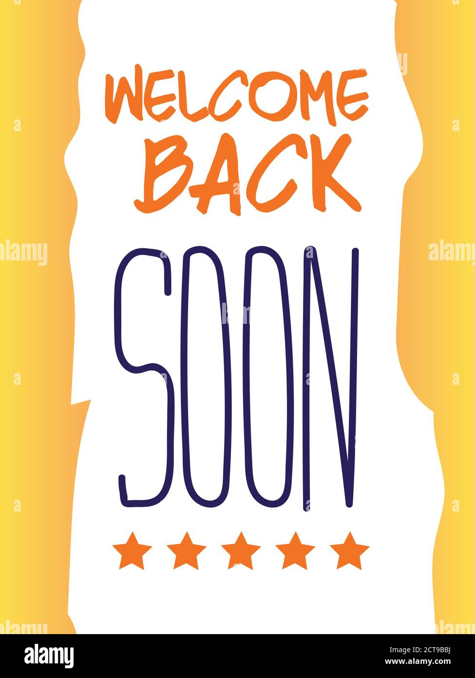 welcome back after pandemic, we are working again vector illustration ...