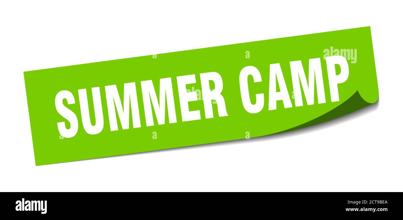 summer camp sticker. square isolated peeler sign. label Stock Vector ... summer camp sticker. square isolated peeler sign. label Stock Vector ...