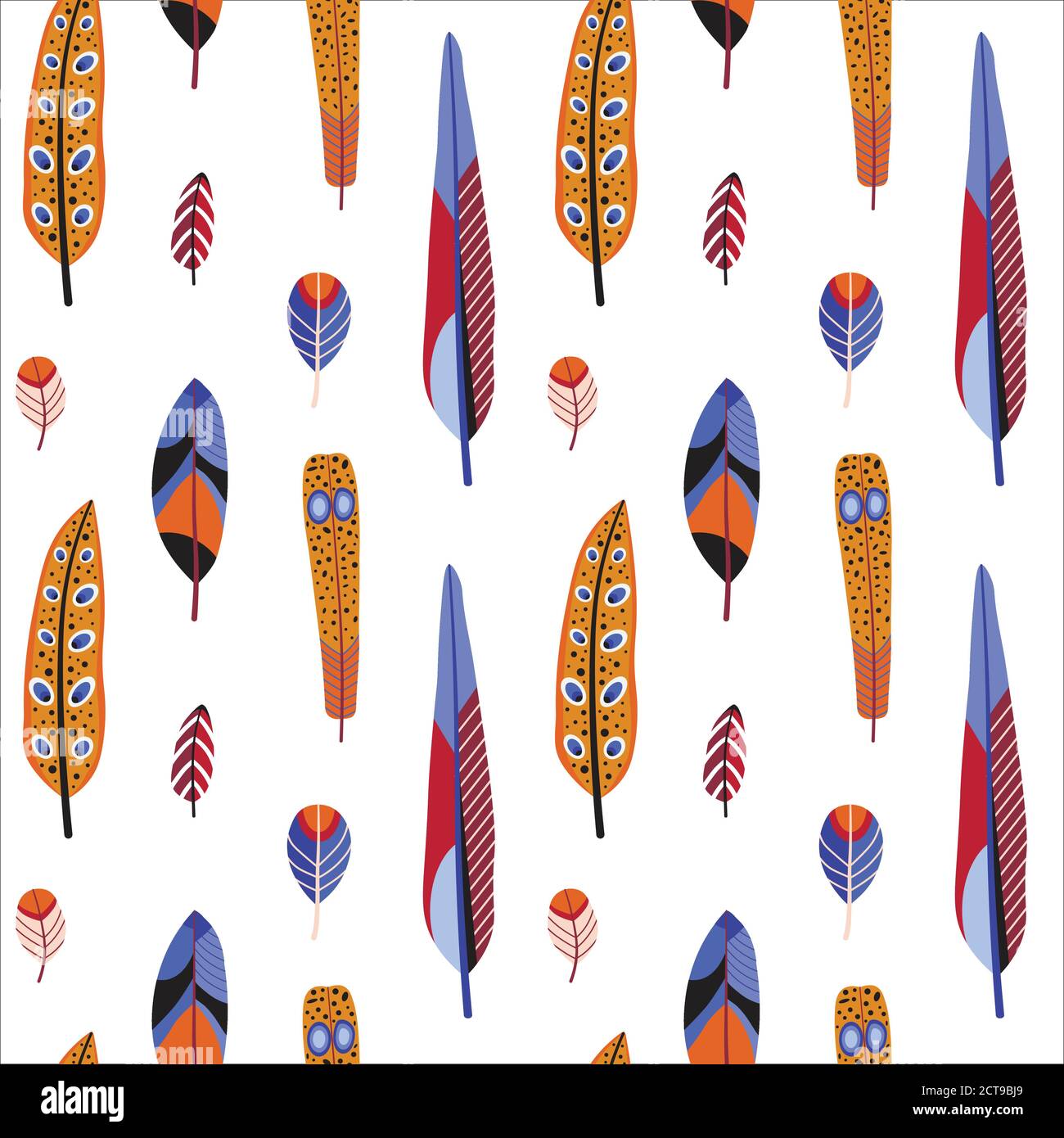 Bird Feathers and Plumage Seamless Pattern Stock Vector Image & Art - Alamy