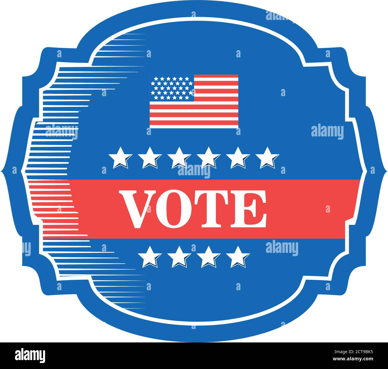 usa vote frame with flag detailed style icon design, elections and ...