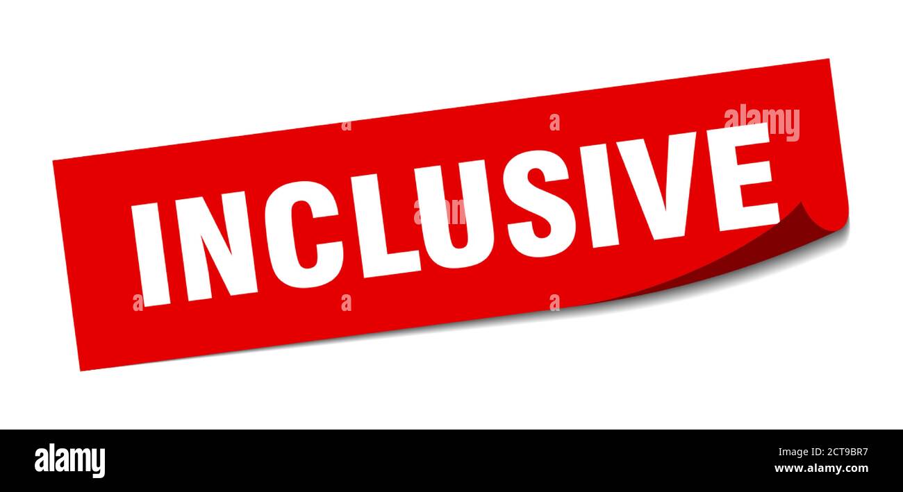 inclusive sticker. square isolated peeler sign. label Stock Vector ...