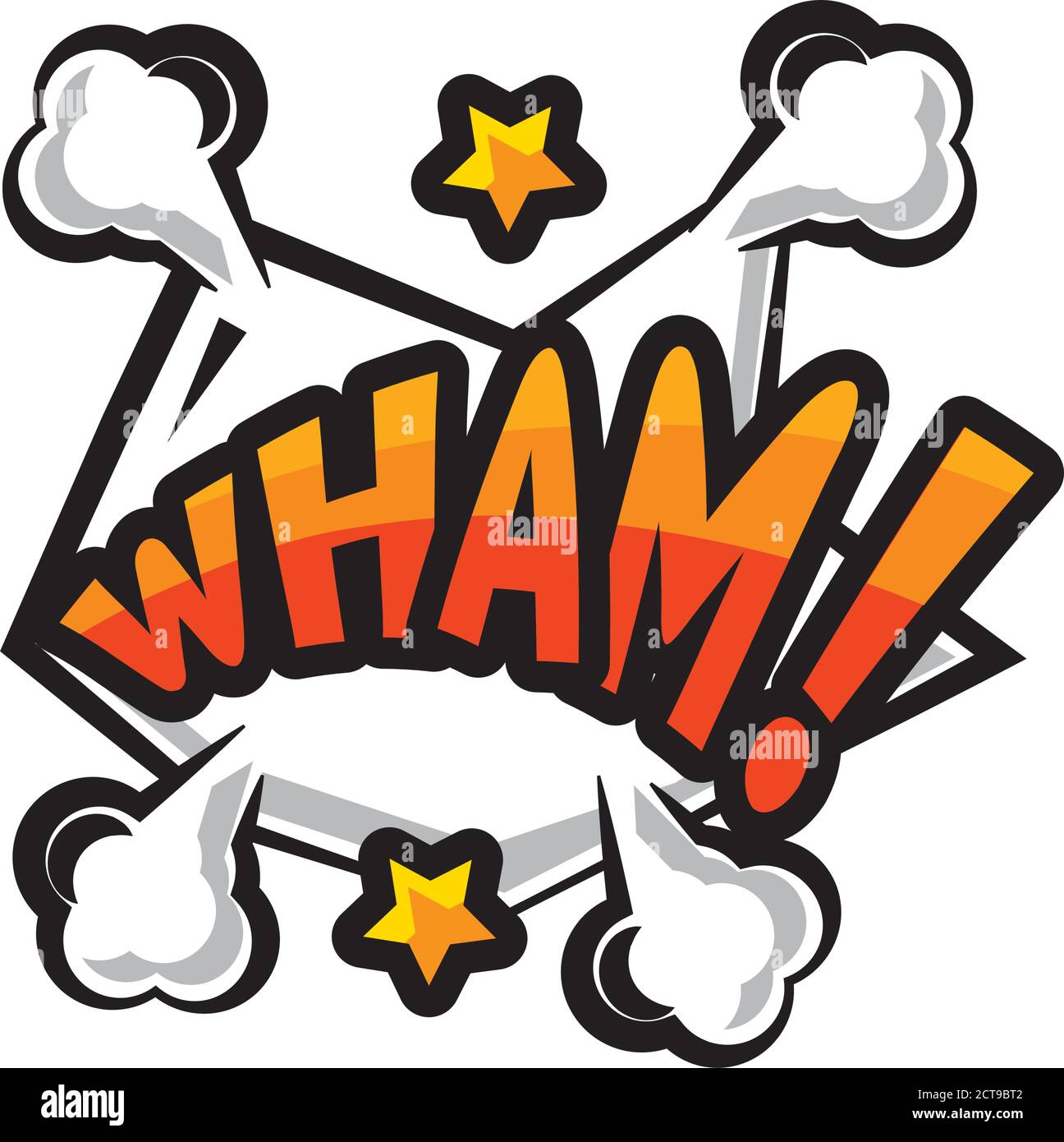 pop art wham explosion bubble detailed style icon design of retro ...