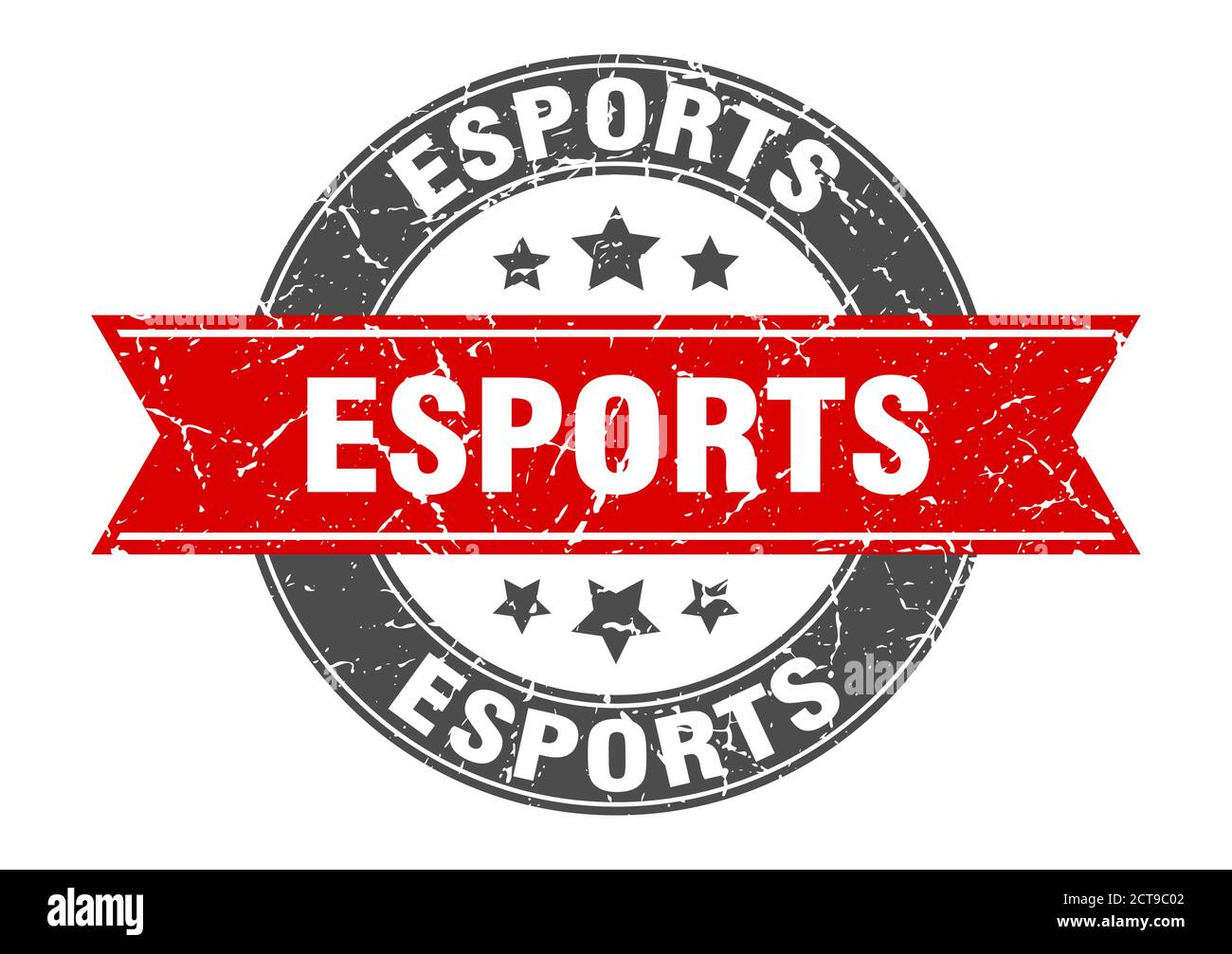 esports round stamp with ribbon. sign. label Stock Vector Image & Art ...