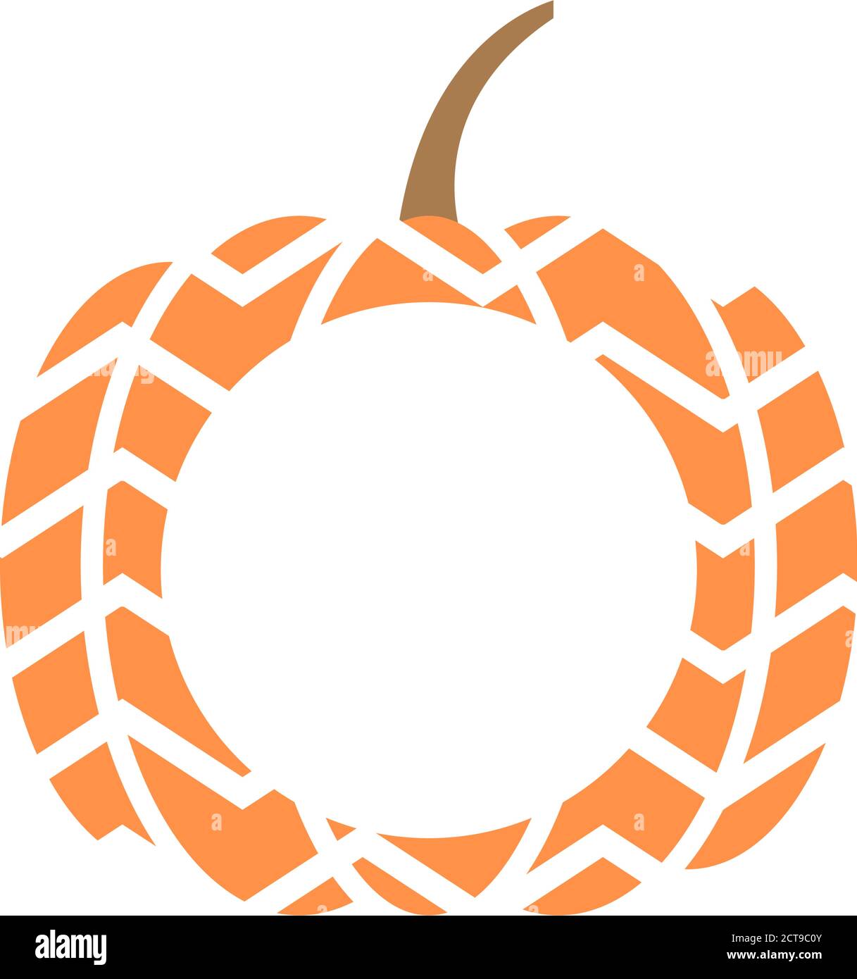 Pumpkin monogram template vector isolated illustration Stock Vector ...