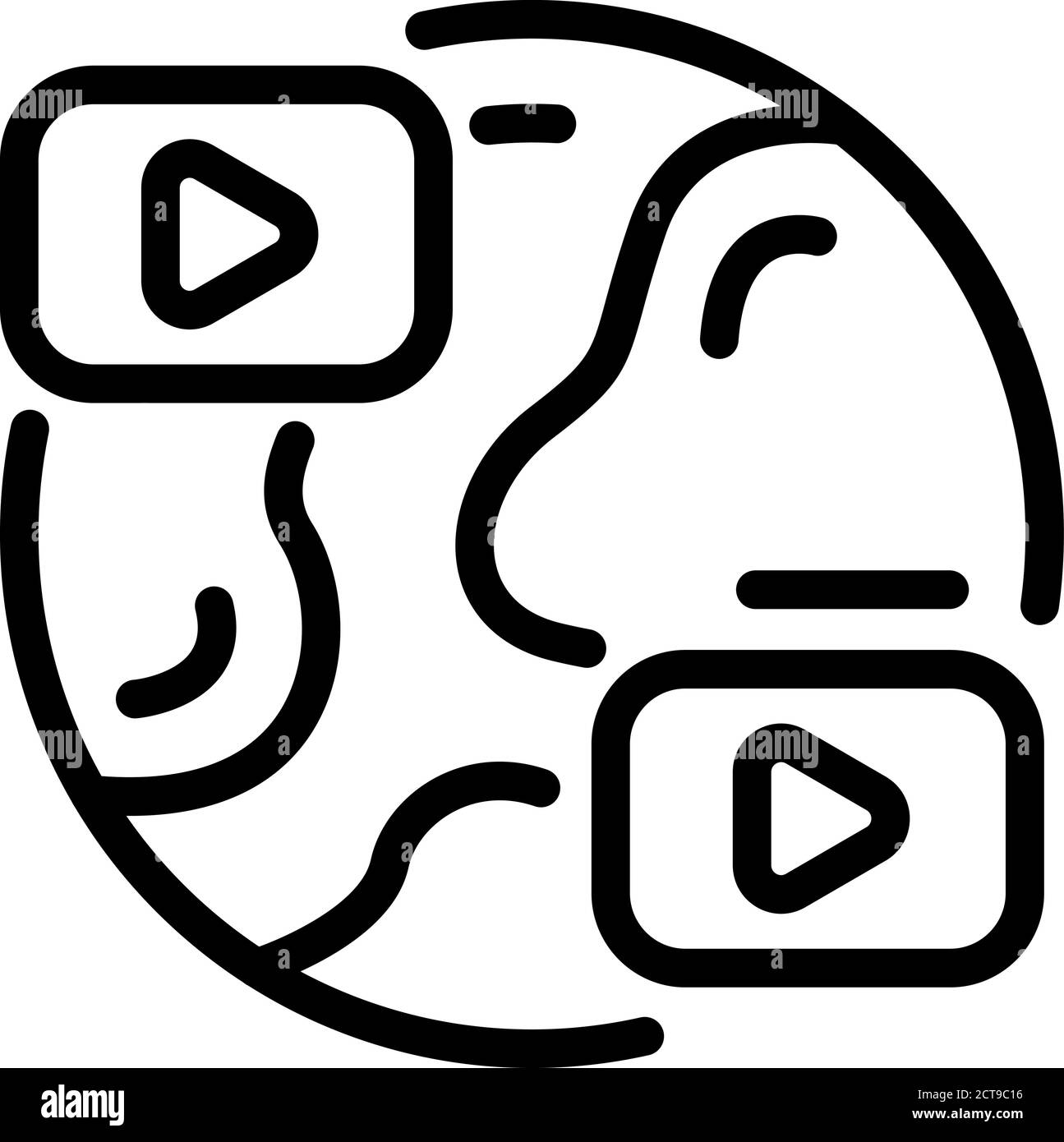 Global online meeting icon, outline style Stock Vector Image & Art - Alamy