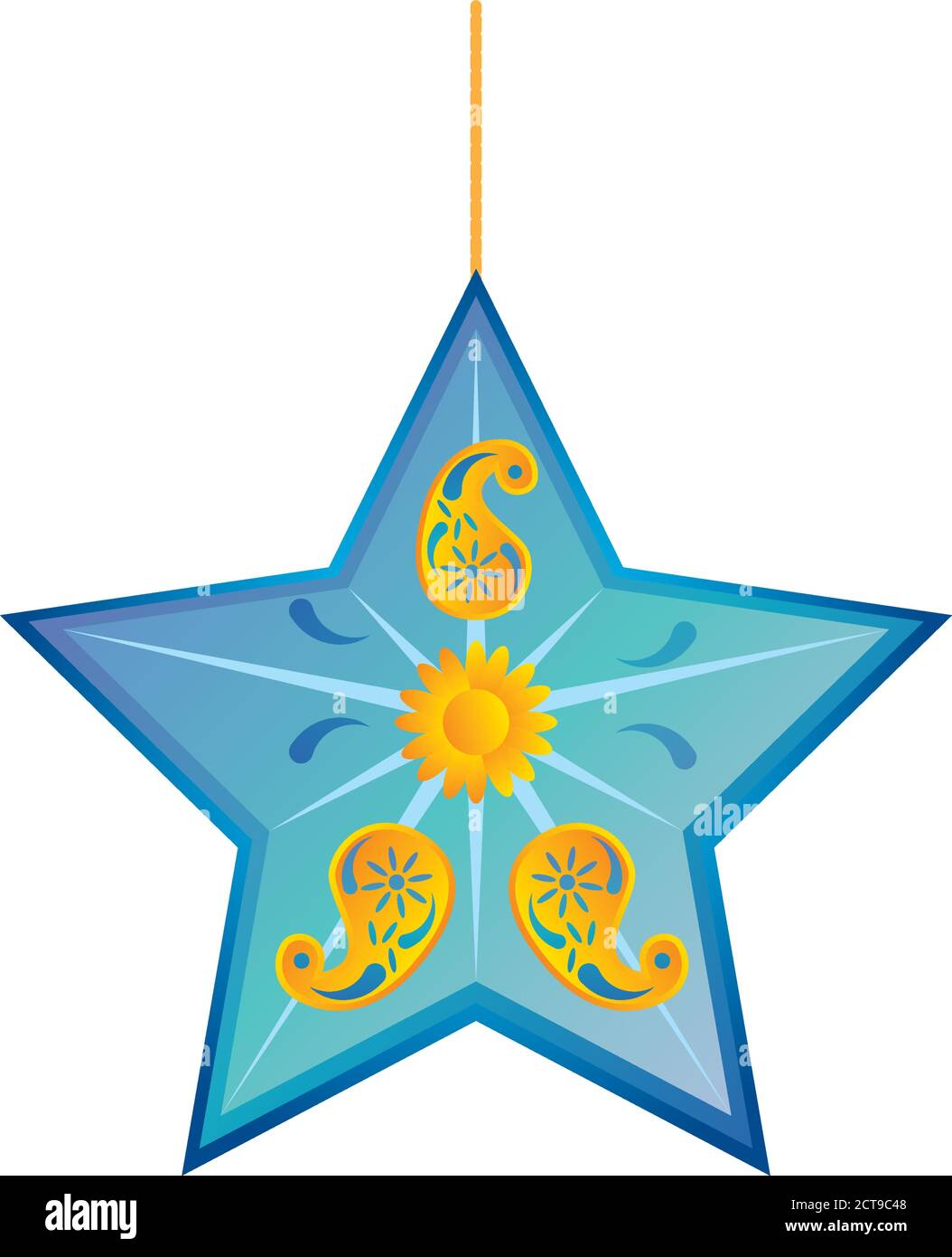 diwali star hanging detailed style icon design, india festival of ...