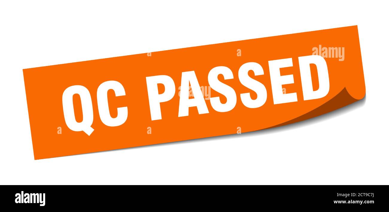 qc passed sticker. square isolated peeler sign. label Stock Vector ...