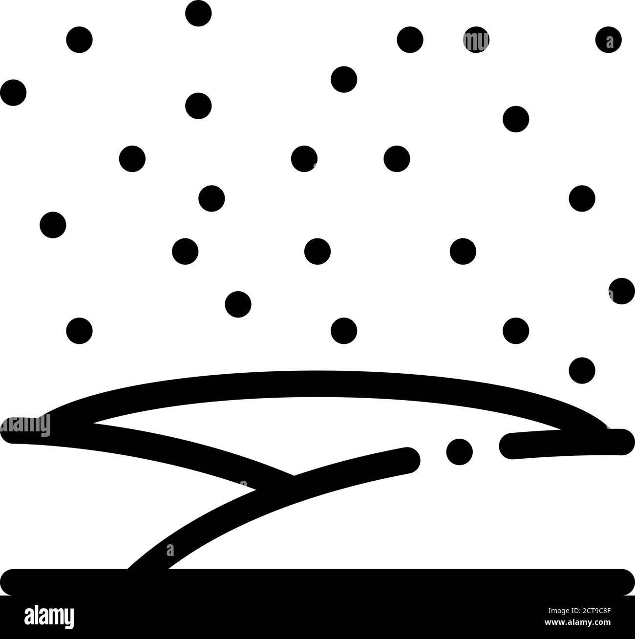 snowy field icon vector outline symbol illustration Stock Vector Image ...