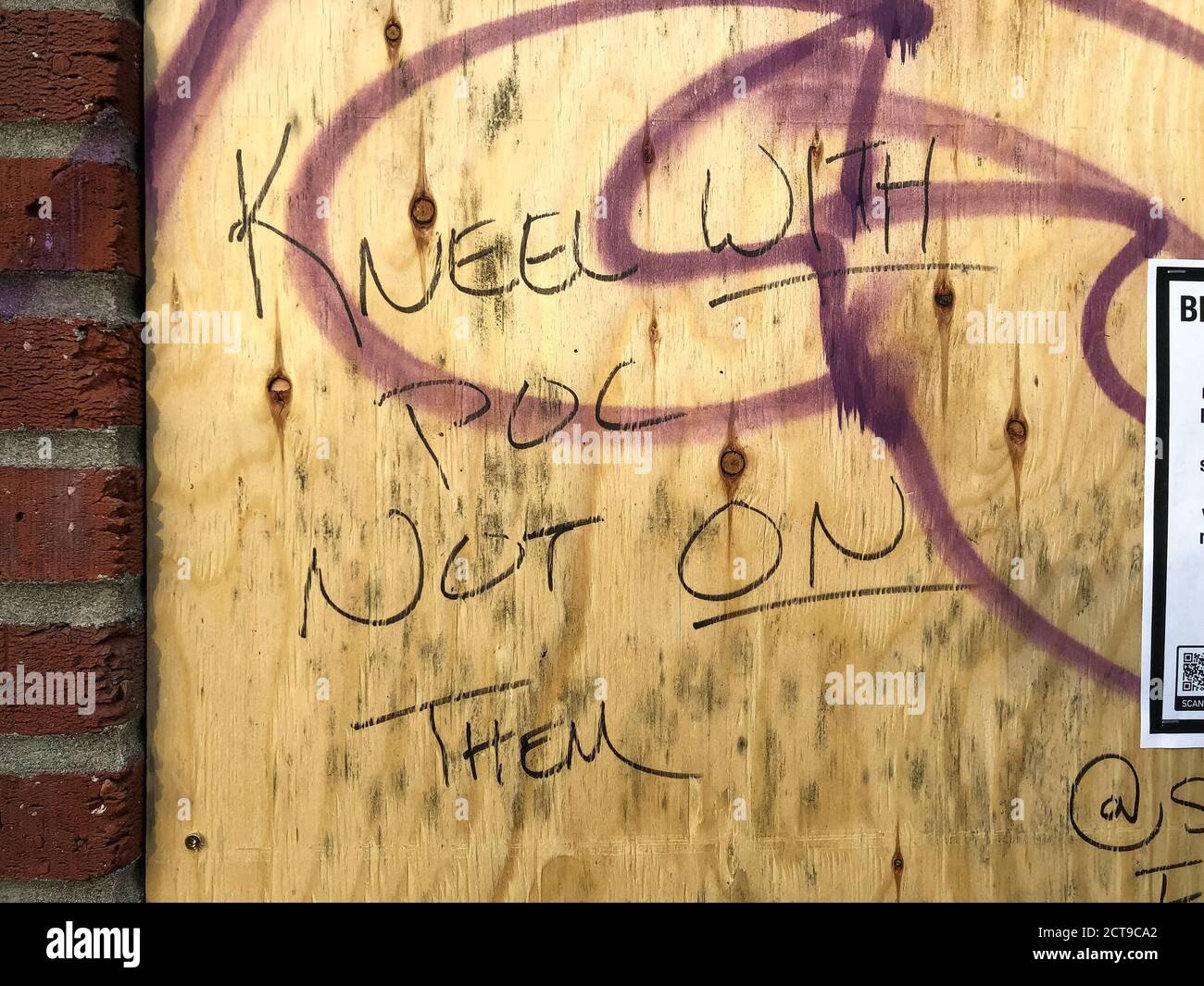Seattle, USA Jun 4, 2020: Message at Chaz located at the East Precinct ...
