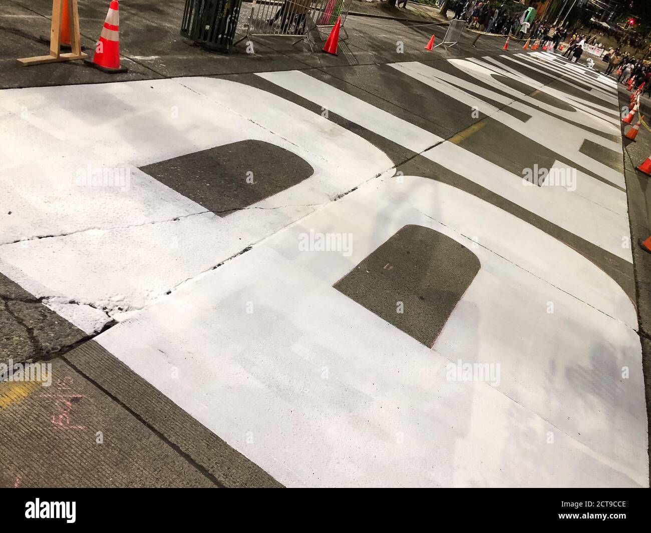 Seattle, USA Jun 10, 2020: Art at Chaz located by the East Precinct ...