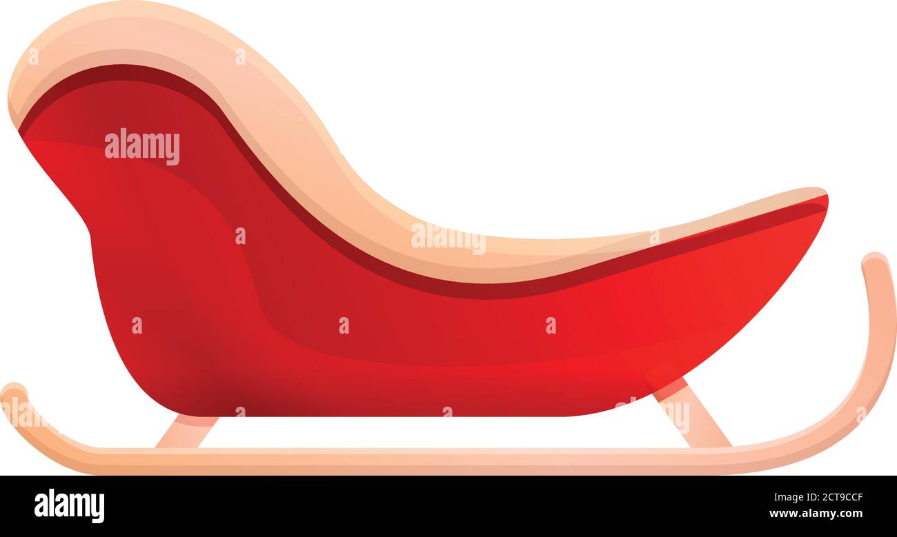 Santa sleigh icon. Cartoon of santa sleigh vector icon for web design ...