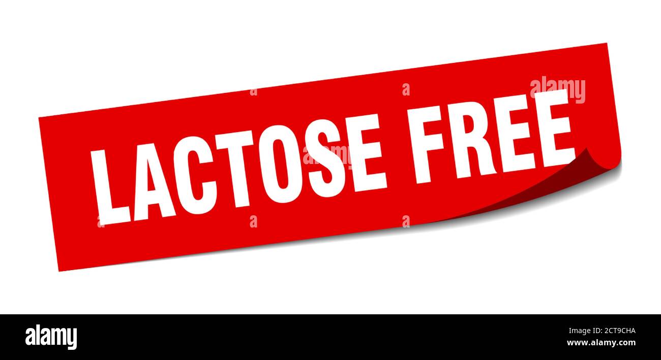 lactose free sticker. square isolated peeler sign. label Stock Vector ...