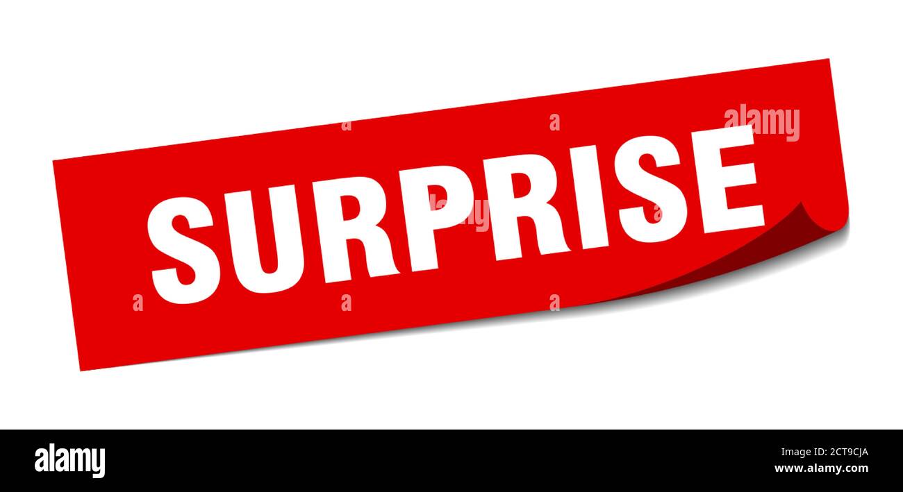 surprise sticker. square isolated peeler sign. label Stock Vector Image ...