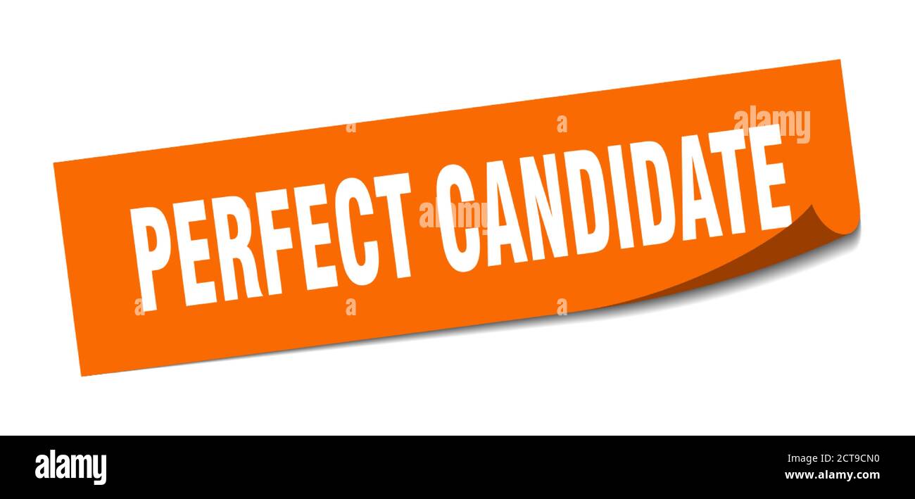 perfect candidate sticker. square isolated peeler sign. label Stock ...