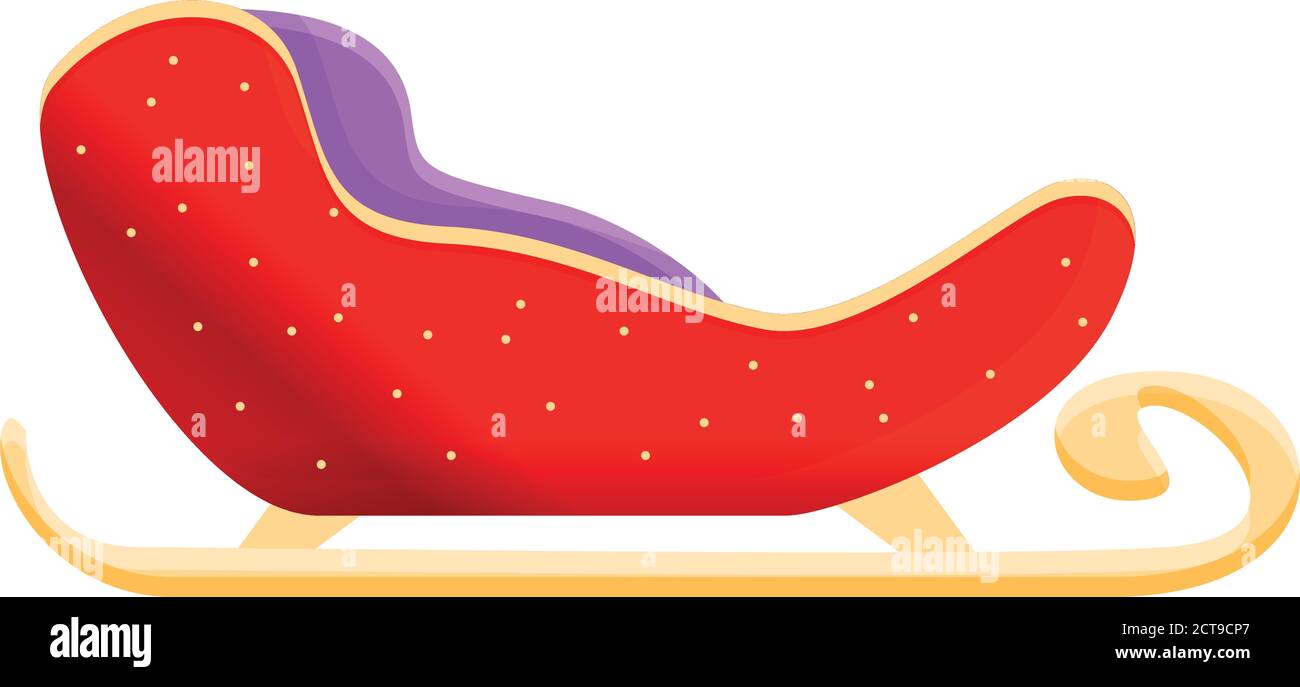 Sleigh icon. Cartoon of sleigh vector icon for web design isolated on ...