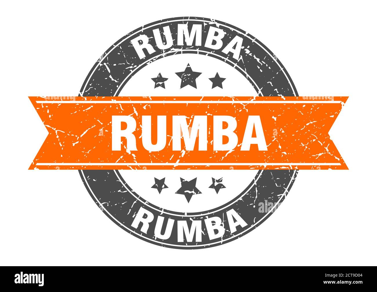rumba round stamp with ribbon. sign. label Stock Vector Image & Art - Alamy