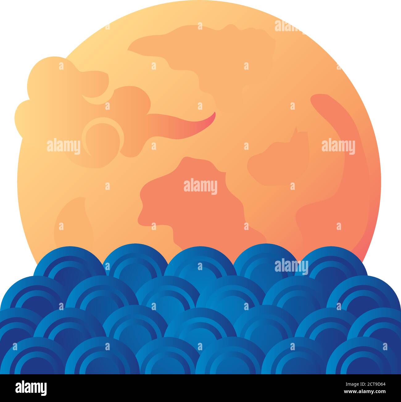 mid autumn festival, chinese moon with clouds on white background ...