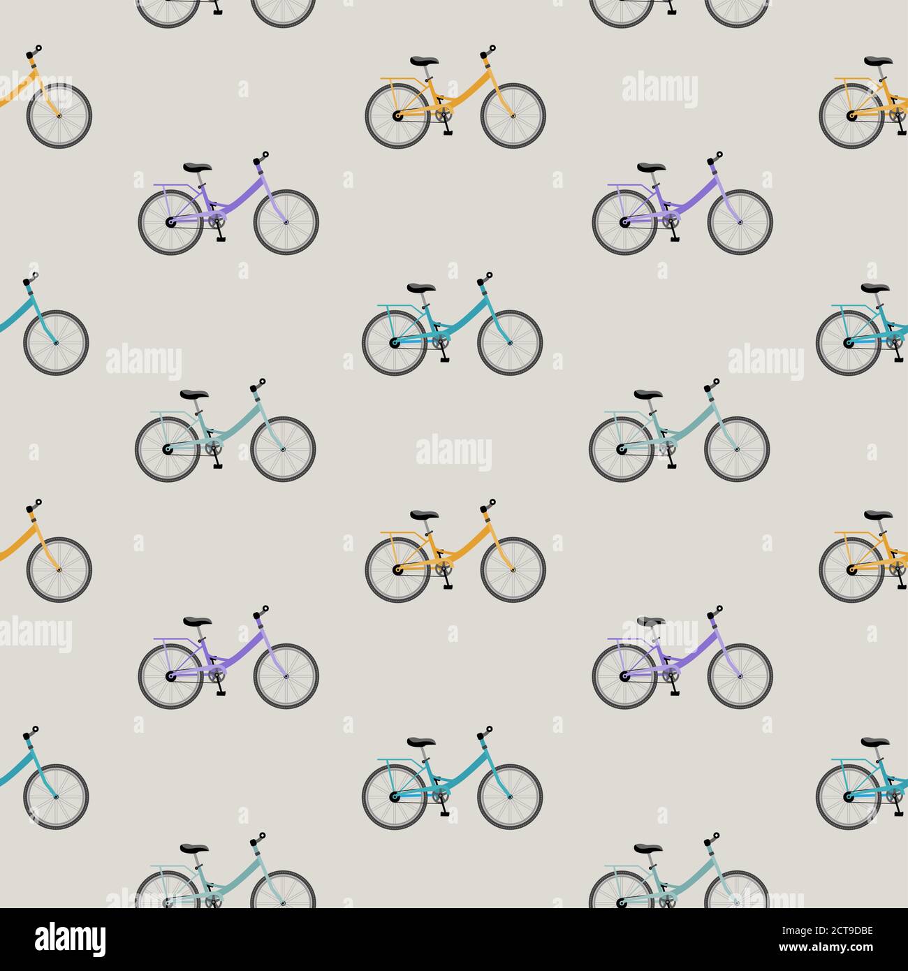 Bicycle Seamless Pattern Background. Vector Illustration Stock Vector ...