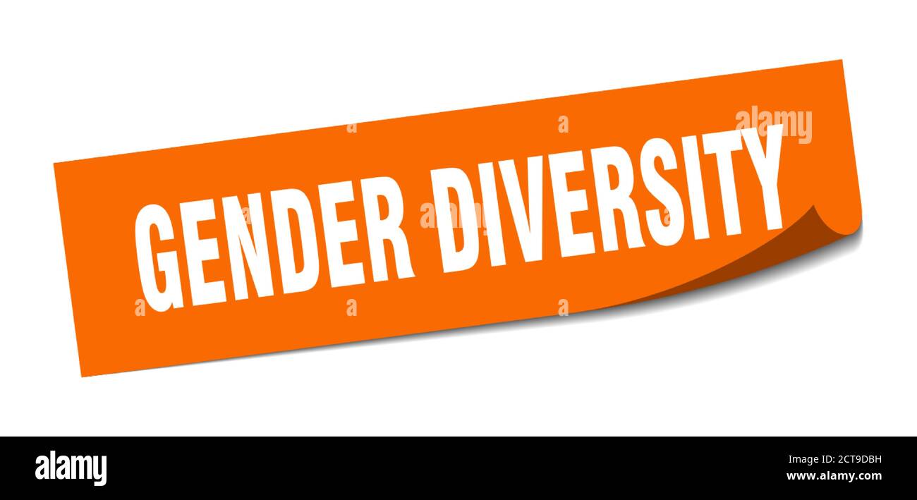 gender diversity sticker. square isolated peeler sign. label Stock ...