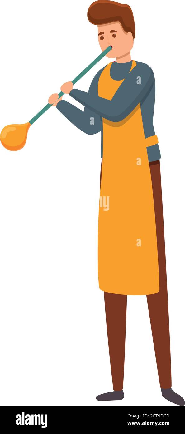 Glassblowing artist Stock Vector Images - Alamy