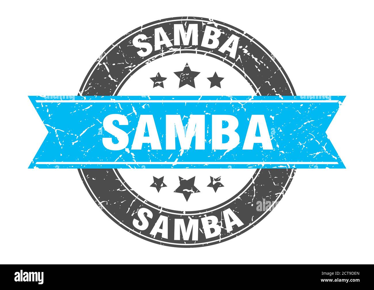 samba round stamp with ribbon. sign. label Stock Vector Image & Art - Alamy