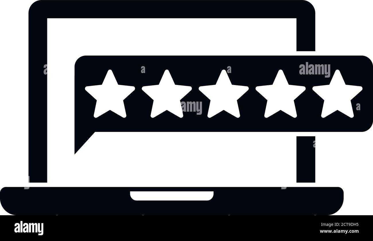 Laptop reputation icon. Simple illustration of laptop reputation vector ...