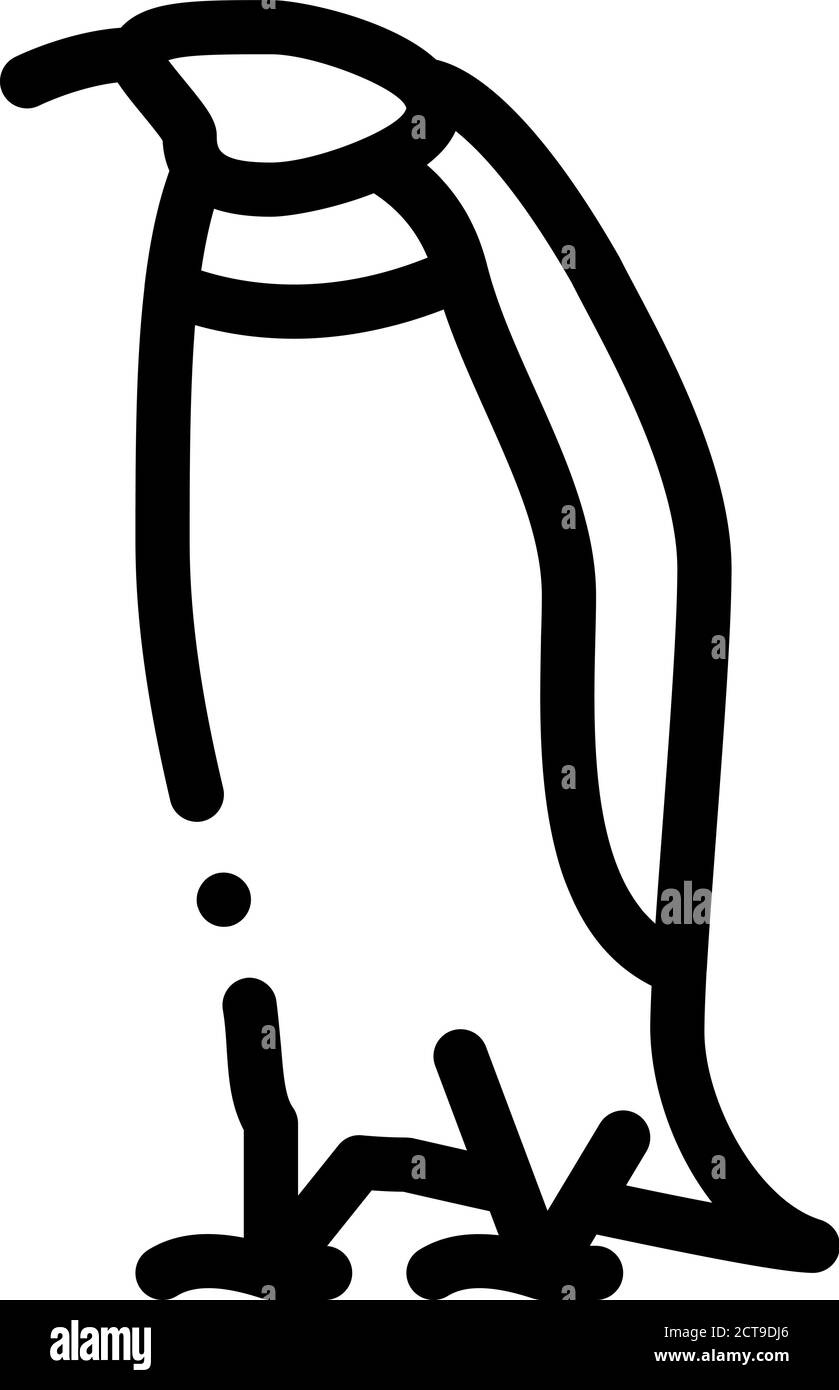 penguin bird icon vector outline symbol illustration Stock Vector Image ...