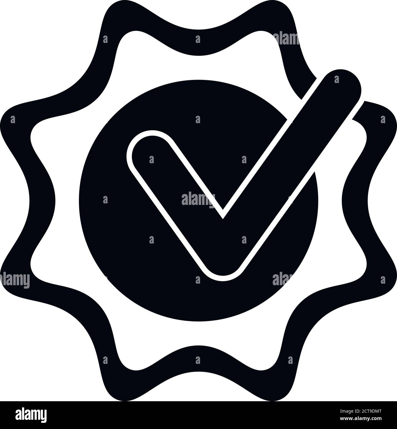 Approved reputation icon. Simple illustration of approved reputation ...