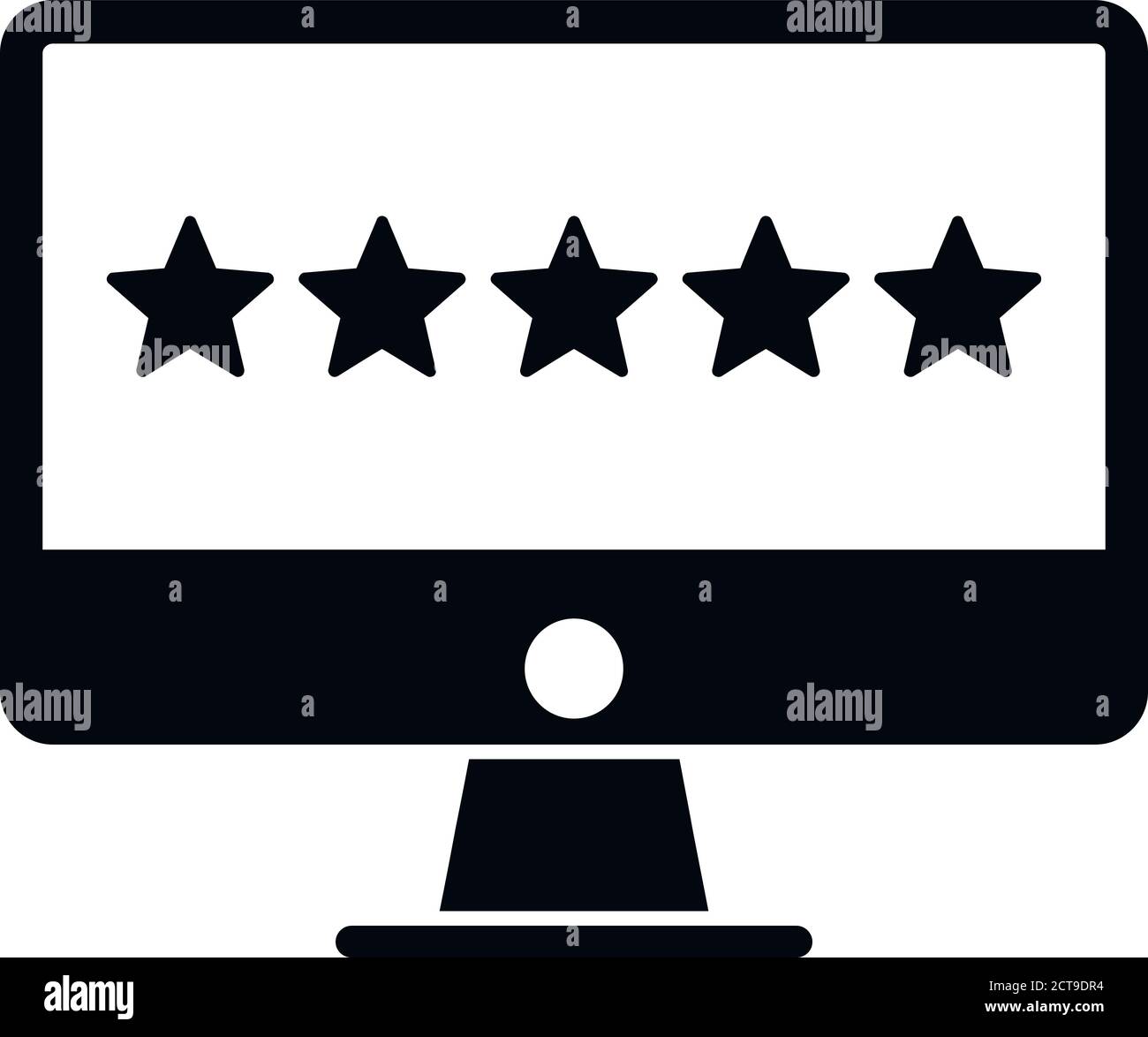 Online pc reputation icon. Simple illustration of online pc reputation ...