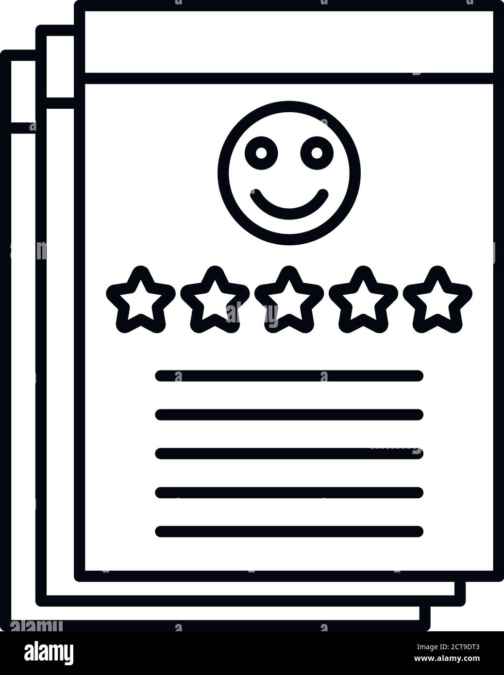 Reputation icon. Outline reputation vector icon for web design isolated ...