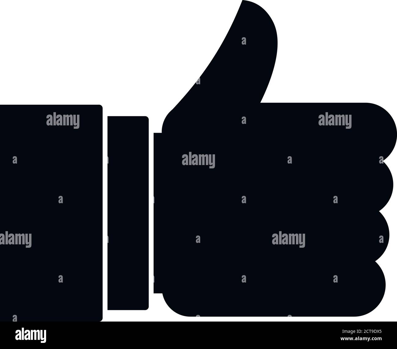 Thumb up reputation icon. Simple illustration of thumb up reputation ...