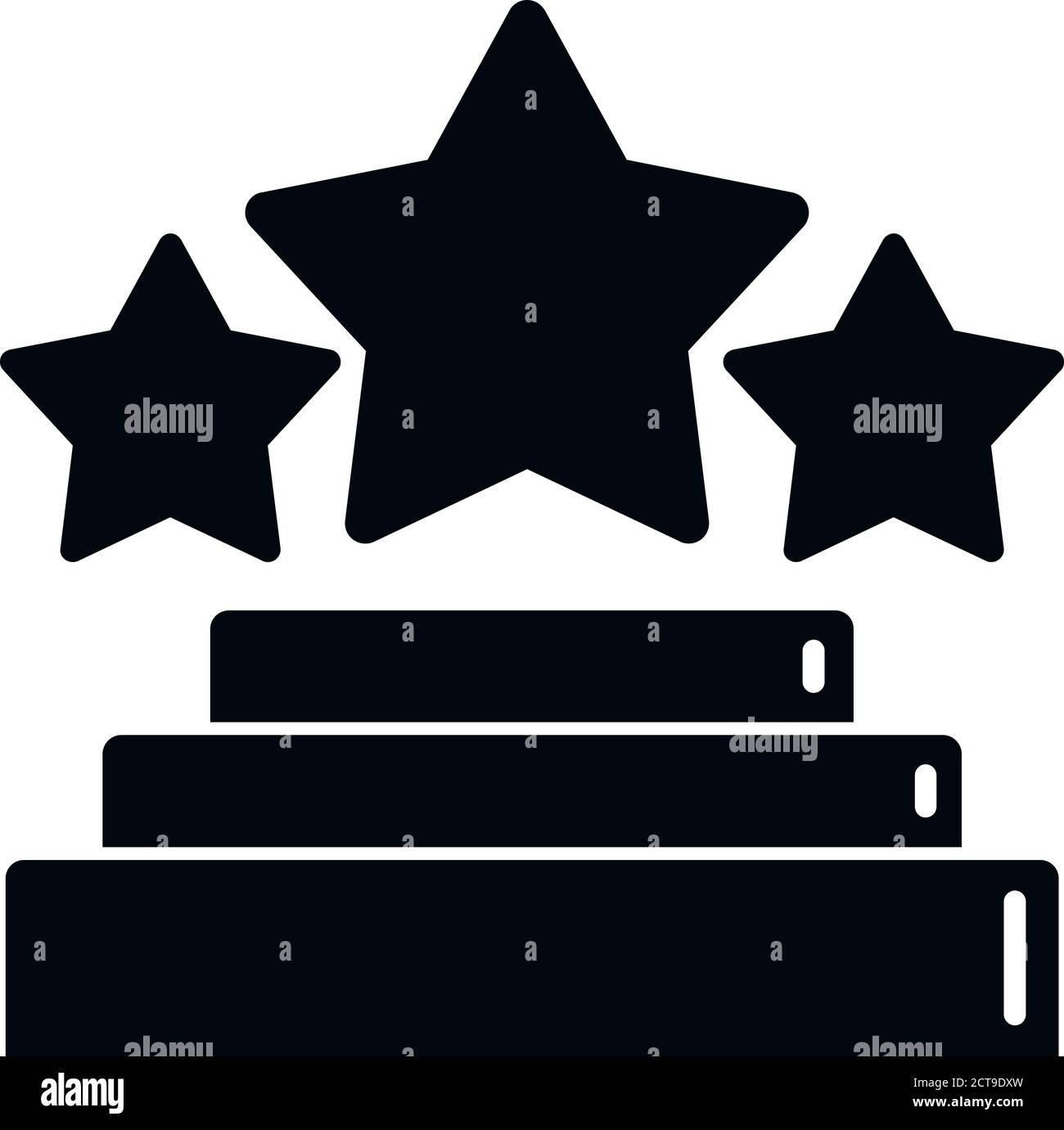 Happy star reputation icon. Simple illustration of happy star ...
