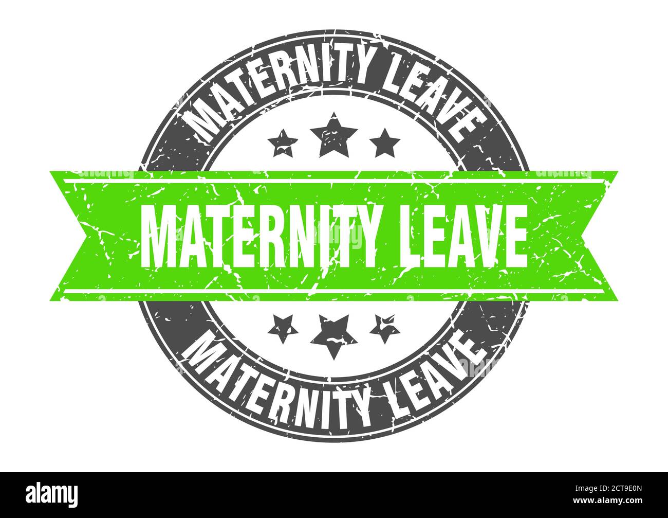 maternity leave round stamp with ribbon. sign. label Stock Vector Image ...