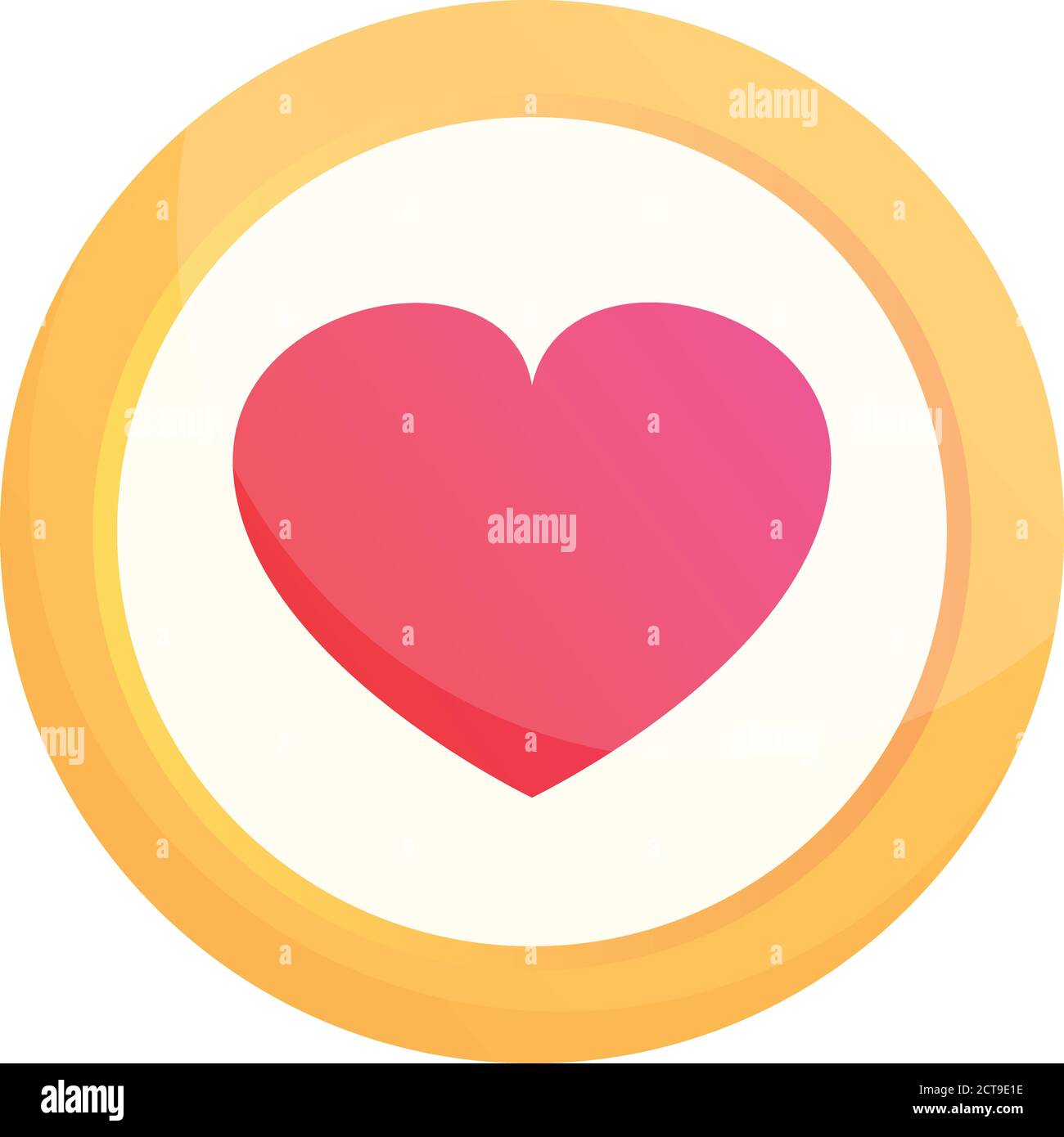 Product like heart review icon. Cartoon of product like heart review ...
