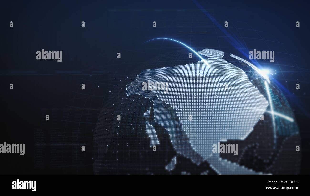 World particle map hi-res stock photography and images - Alamy