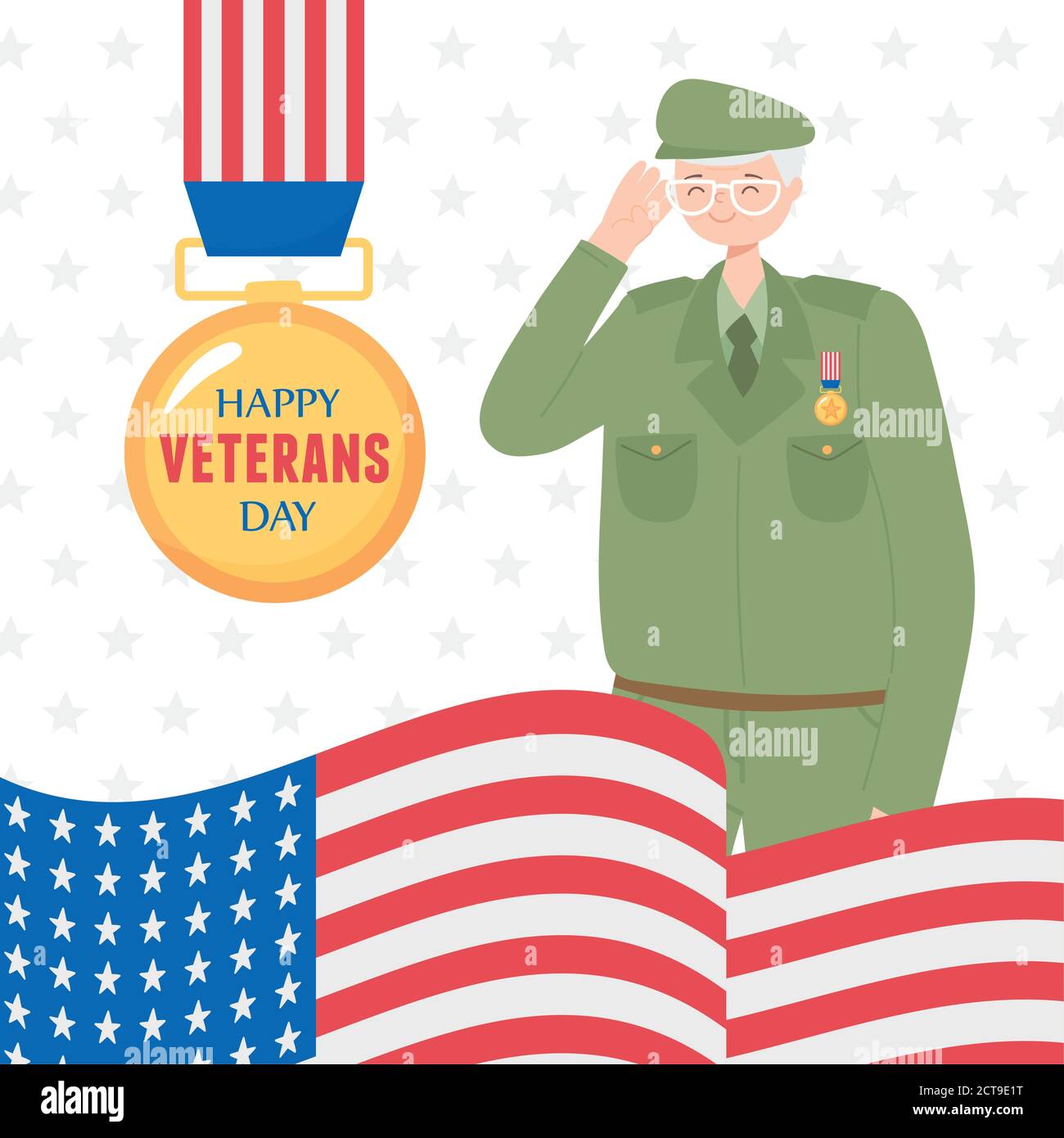 happy veterans day, US military armed forces soldier medal and american ...