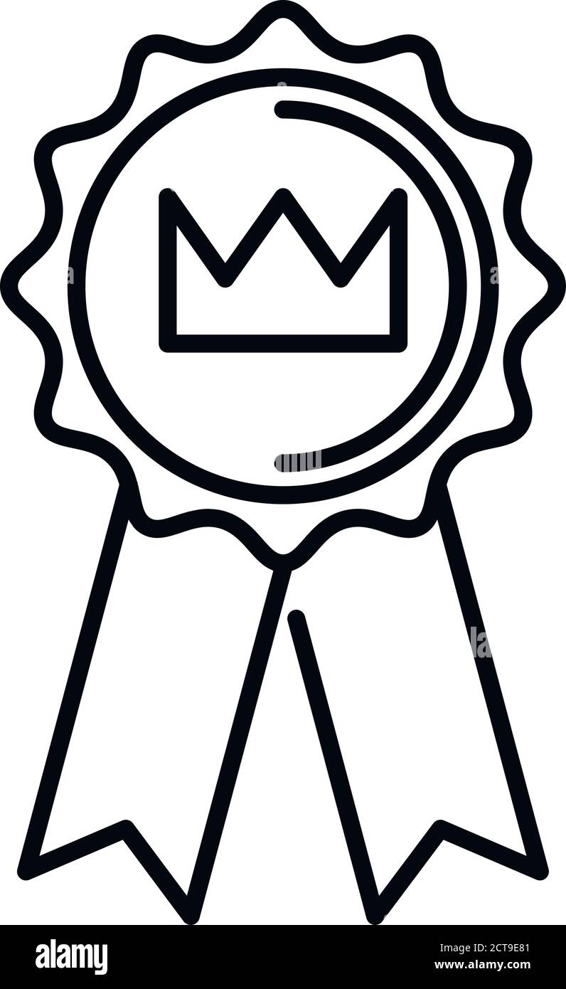 Emblem reputation icon. Outline emblem reputation vector icon for web ...
