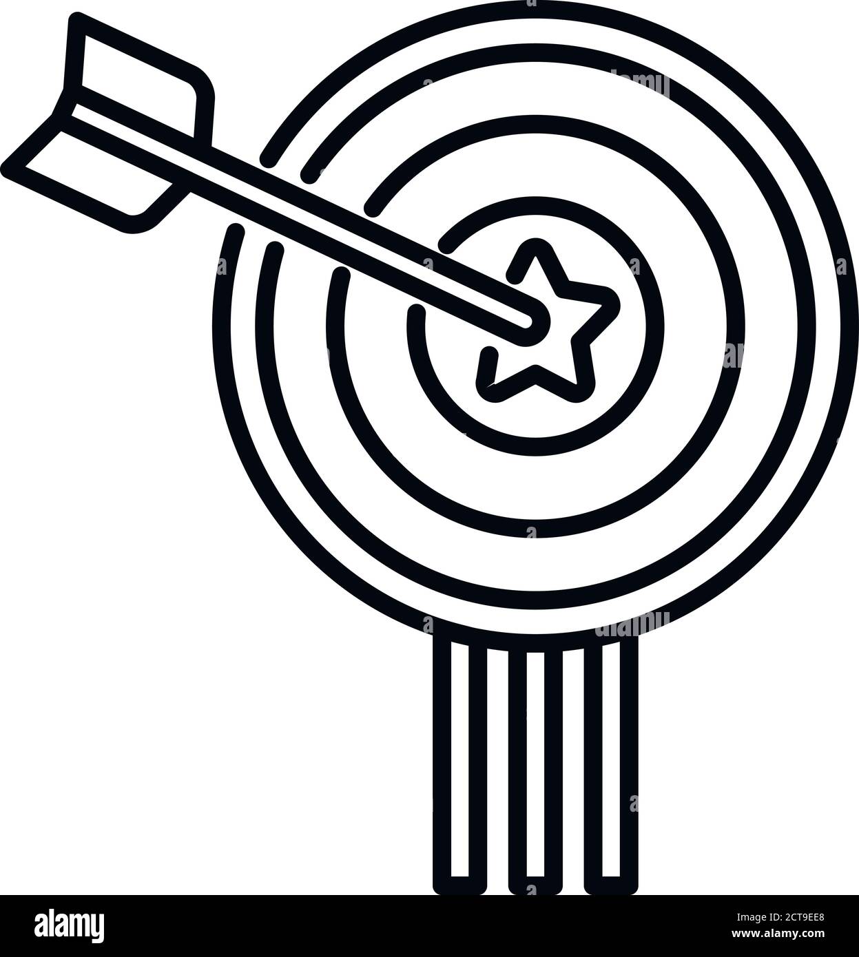 Target reputation icon. Outline target reputation vector icon for web ...