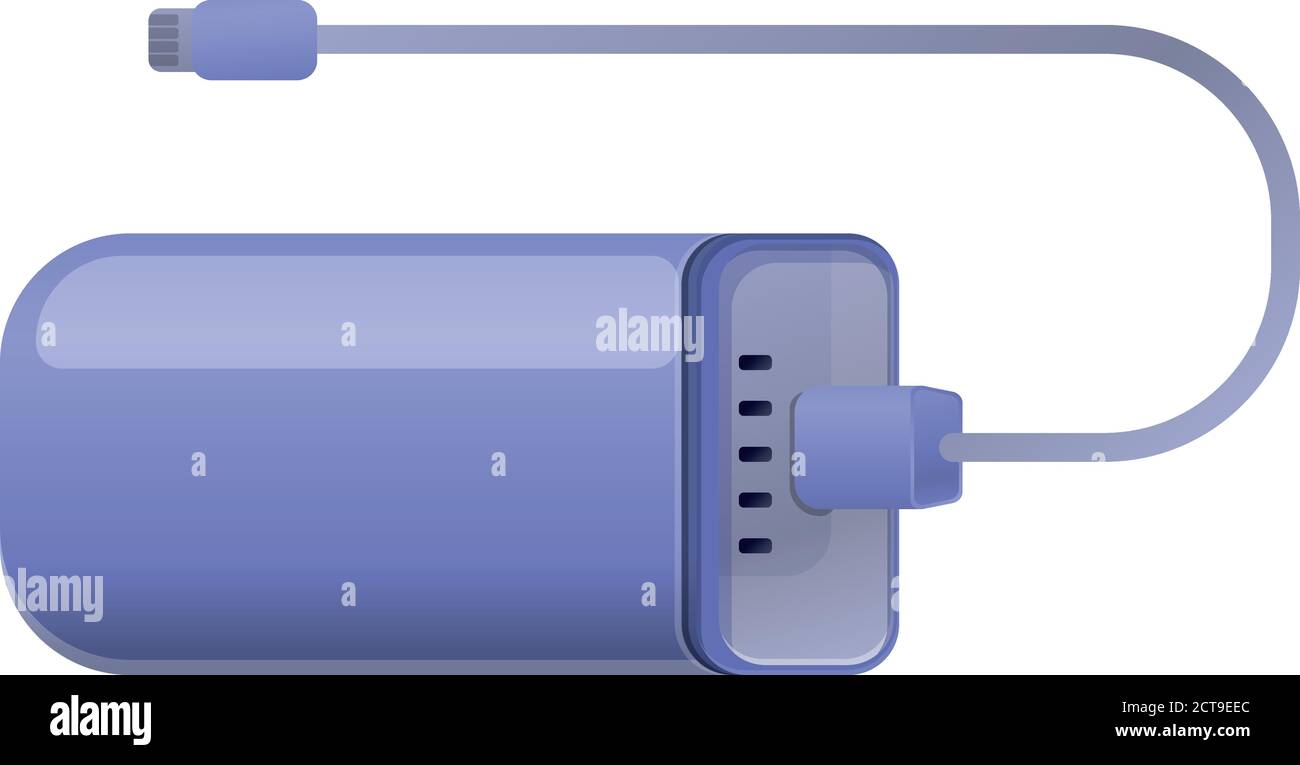 Power bank icon. Cartoon of power bank vector icon for web design ...